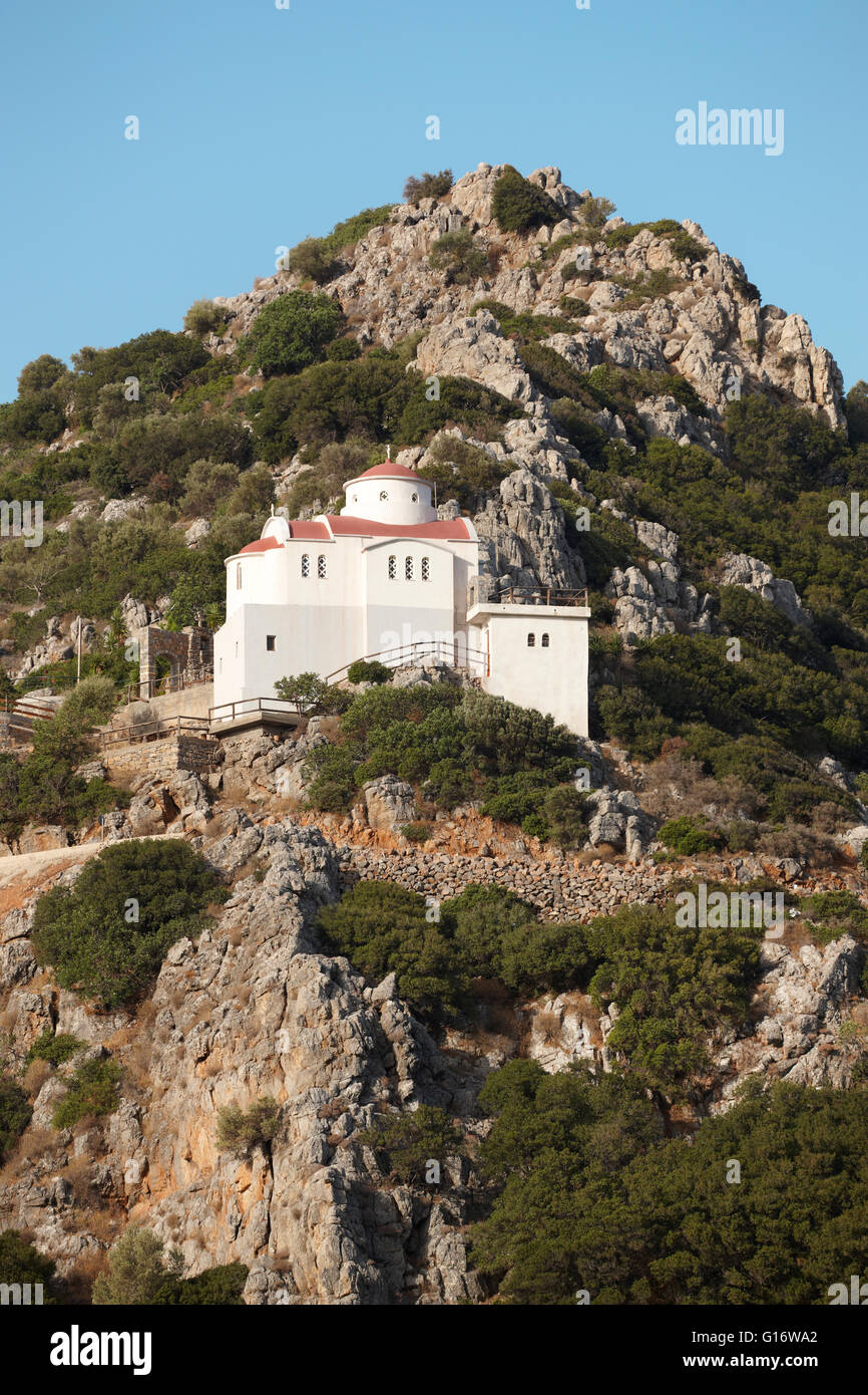 Traditional greek church in the mountain. Crete. Greece. Vertical Stock ...
