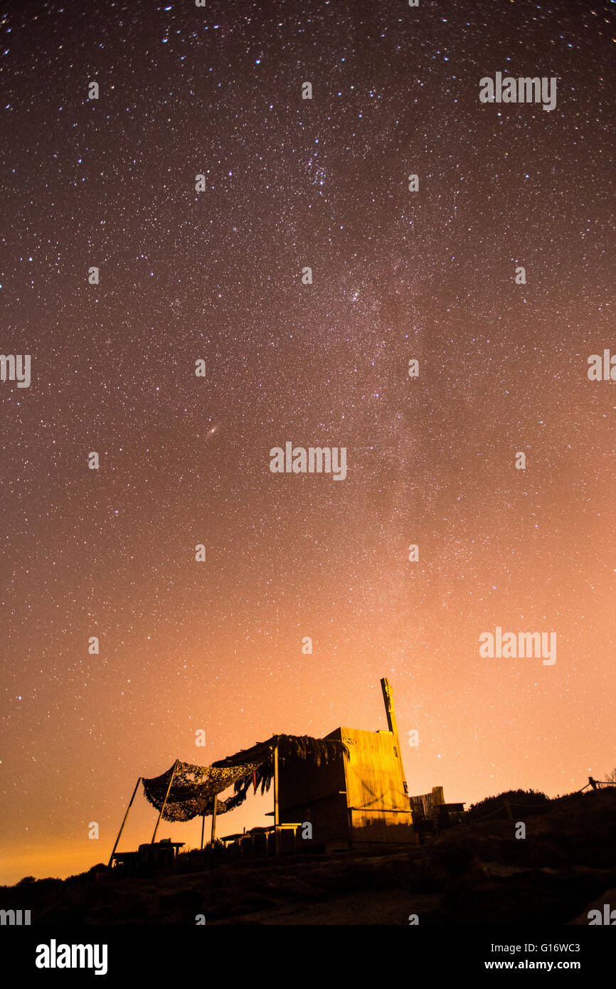 Mitjorn beach, during night, with the Milky Way Galaxy on the sky ...