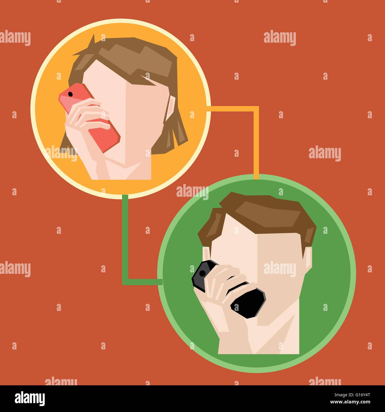 Female contact in speech bubble hi-res stock photography and images - Alamy