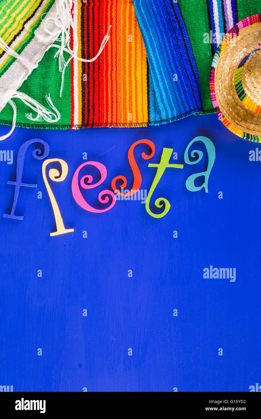 Traditional colorful table decorations for celebrating Fiesta Stock ...