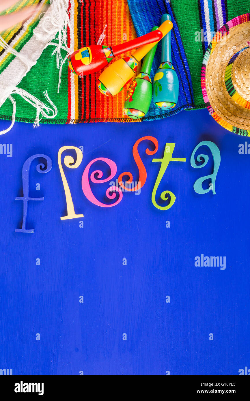 Traditional colorful table decorations for celebrating Fiesta Stock ...