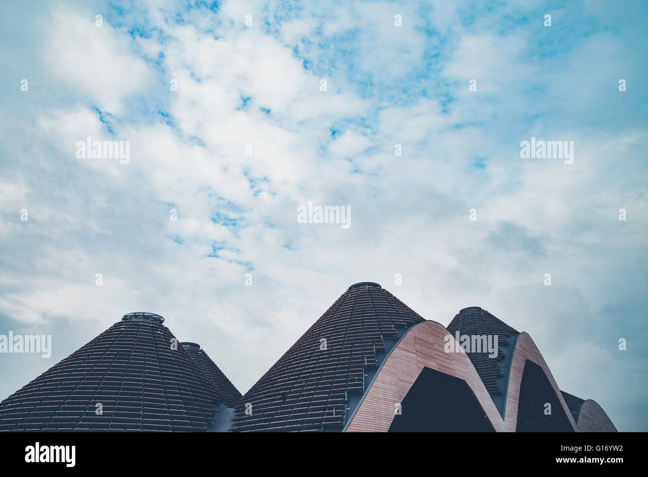 Modern pyramids and blue sky Stock Photo - Alamy