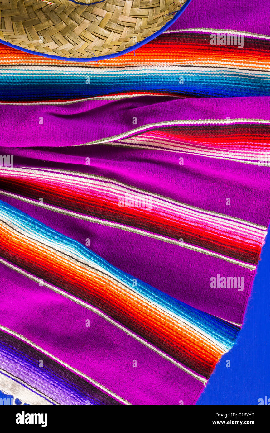 Traditional colorful table decorations for celebrating Fiesta Stock ...