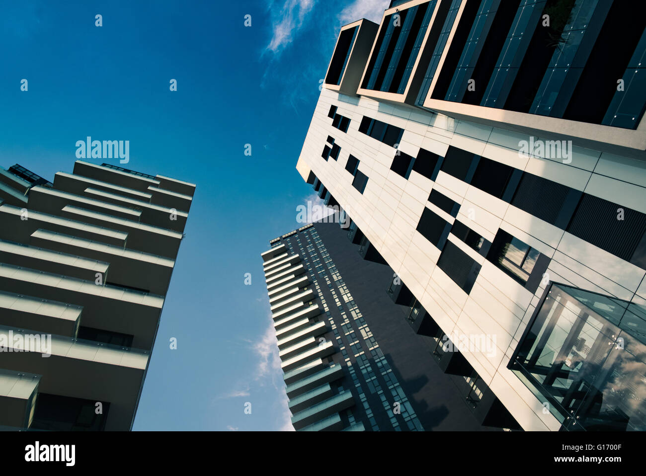 Modern Towers and skyscrapers and sky Stock Photo - Alamy
