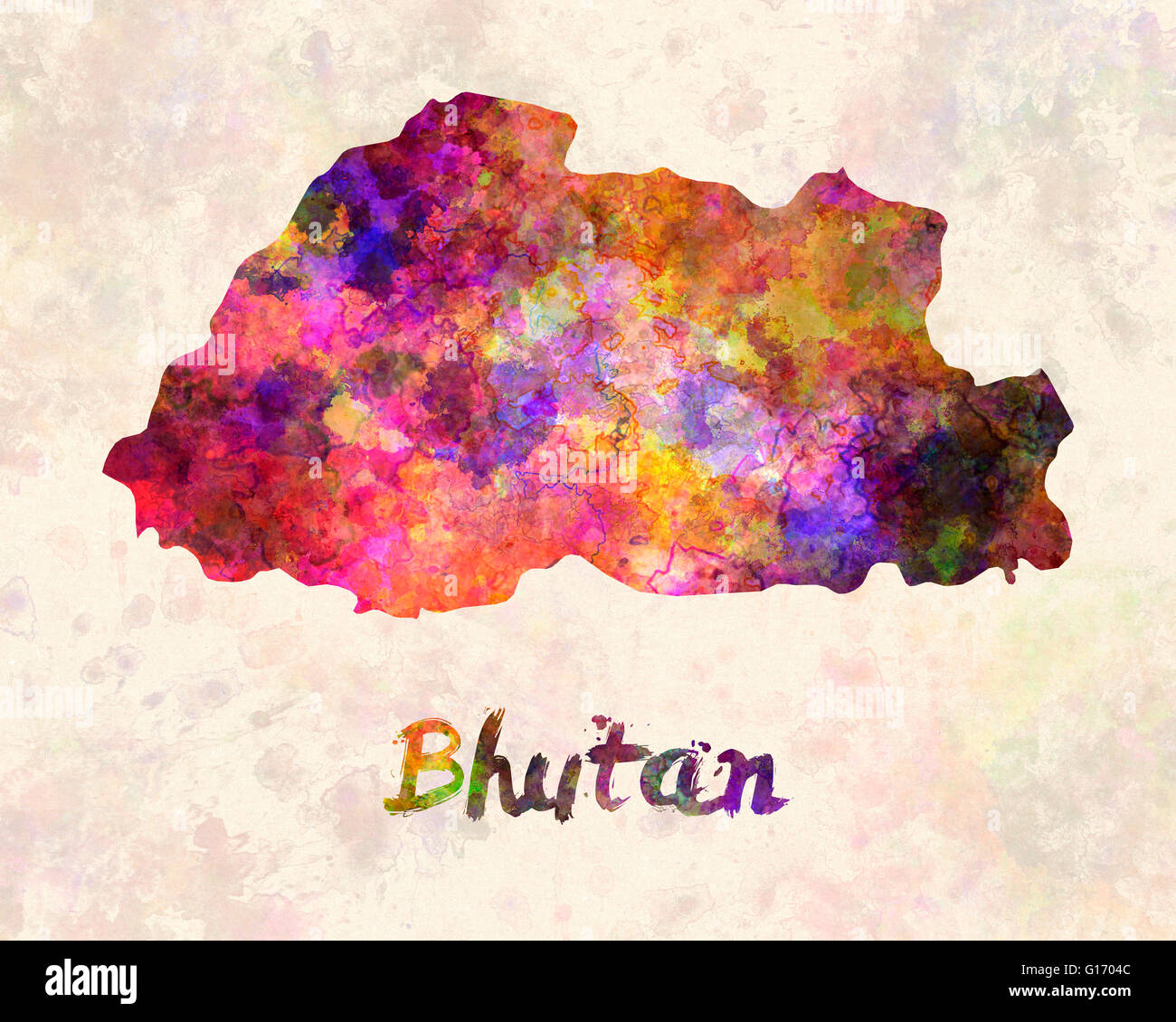 Bhutan map hi-res stock photography and images - Alamy