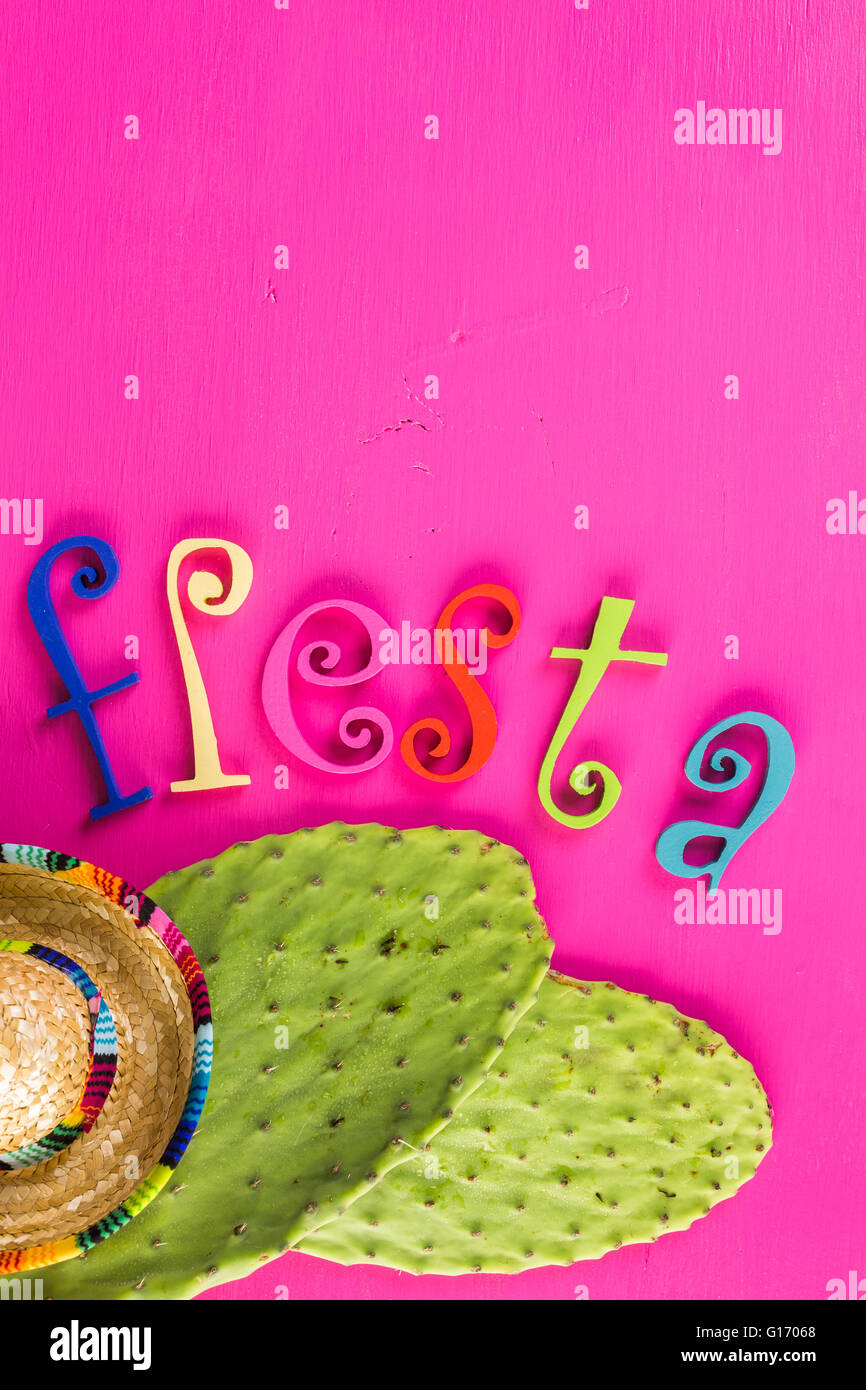 Traditional colorful table decorations for celebrating Fiesta Stock ...