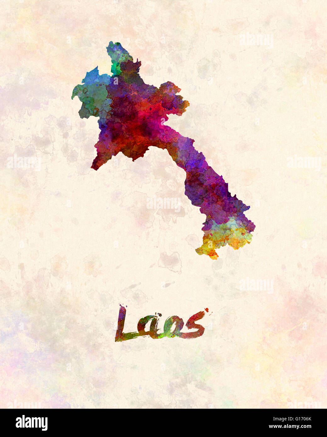 Map of vientiane laos hi-res stock photography and images - Alamy