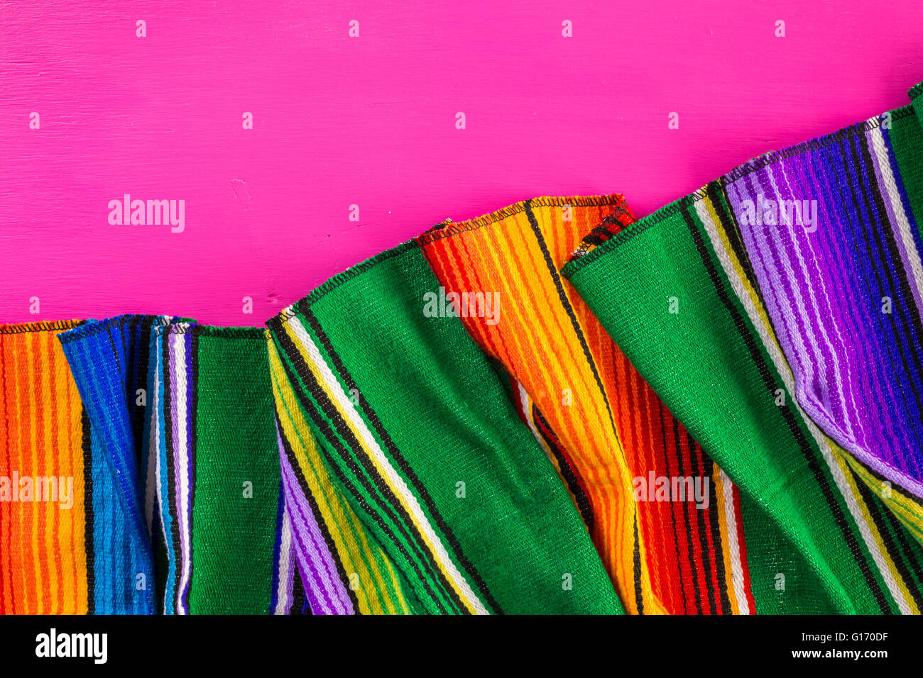 Traditional colorful table decorations for celebrating Fiesta Stock ...