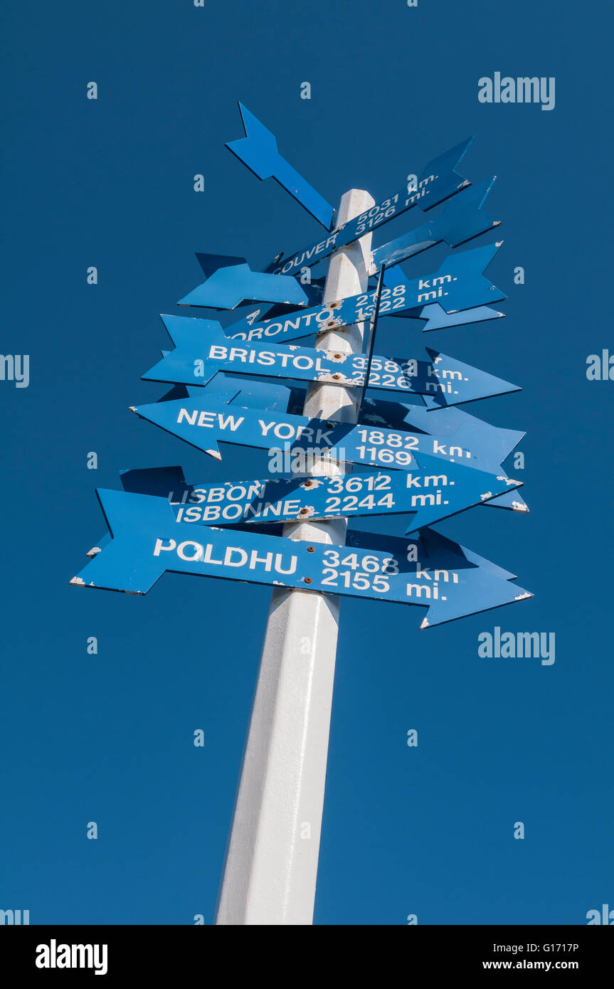 Signpost atop Signal Hill, Signal Hill National Historic Site, St. John ...