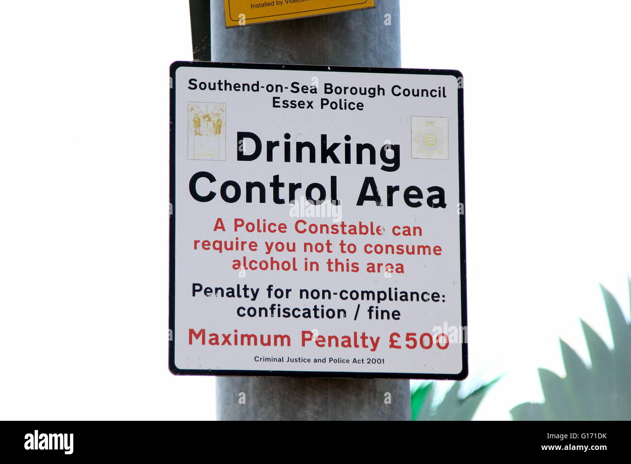 drinking controlled sign Stock Photo - Alamy