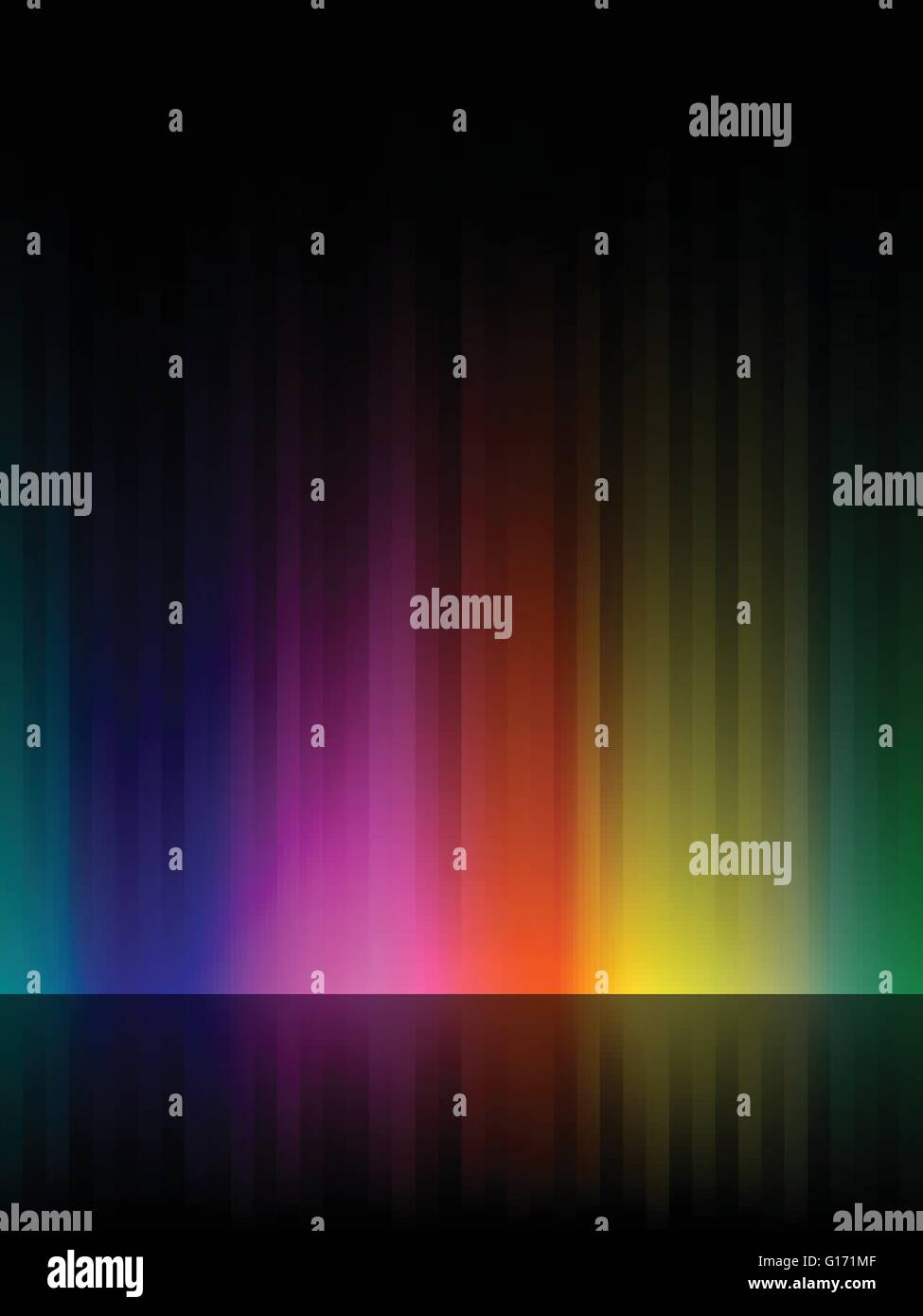 Color abstract stripe background with reflection. Vector illustration ...