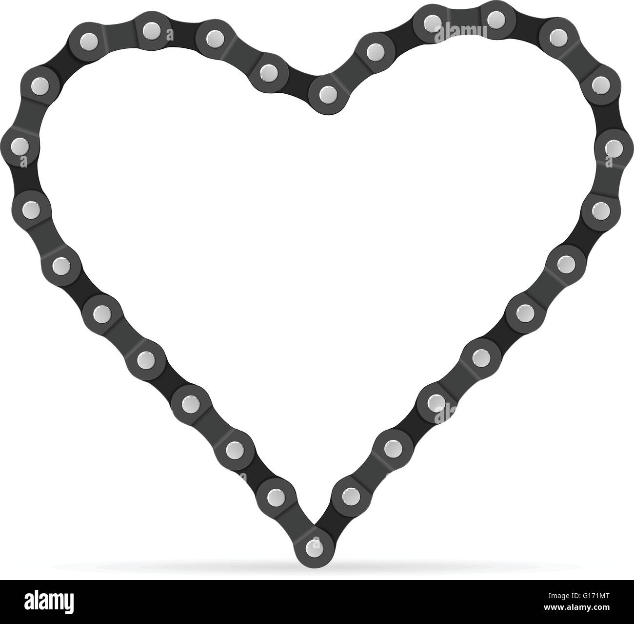 Bike chain heart on a white background Stock Vector Image & Art - Alamy