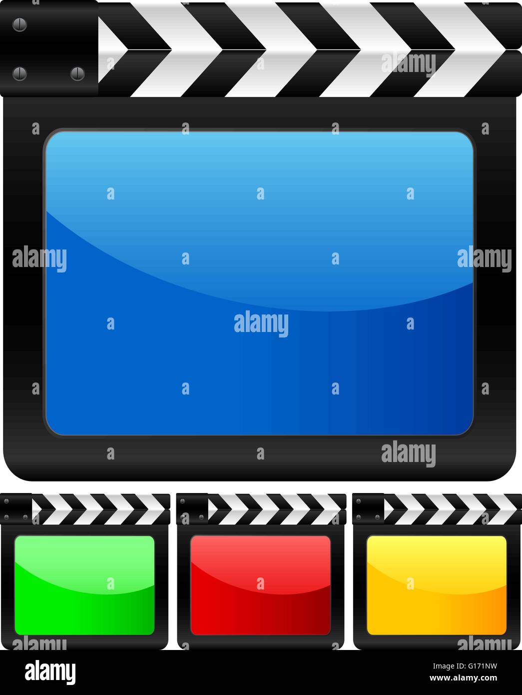 Digital movie clapper board. Vector illustration Stock Vector Image ...