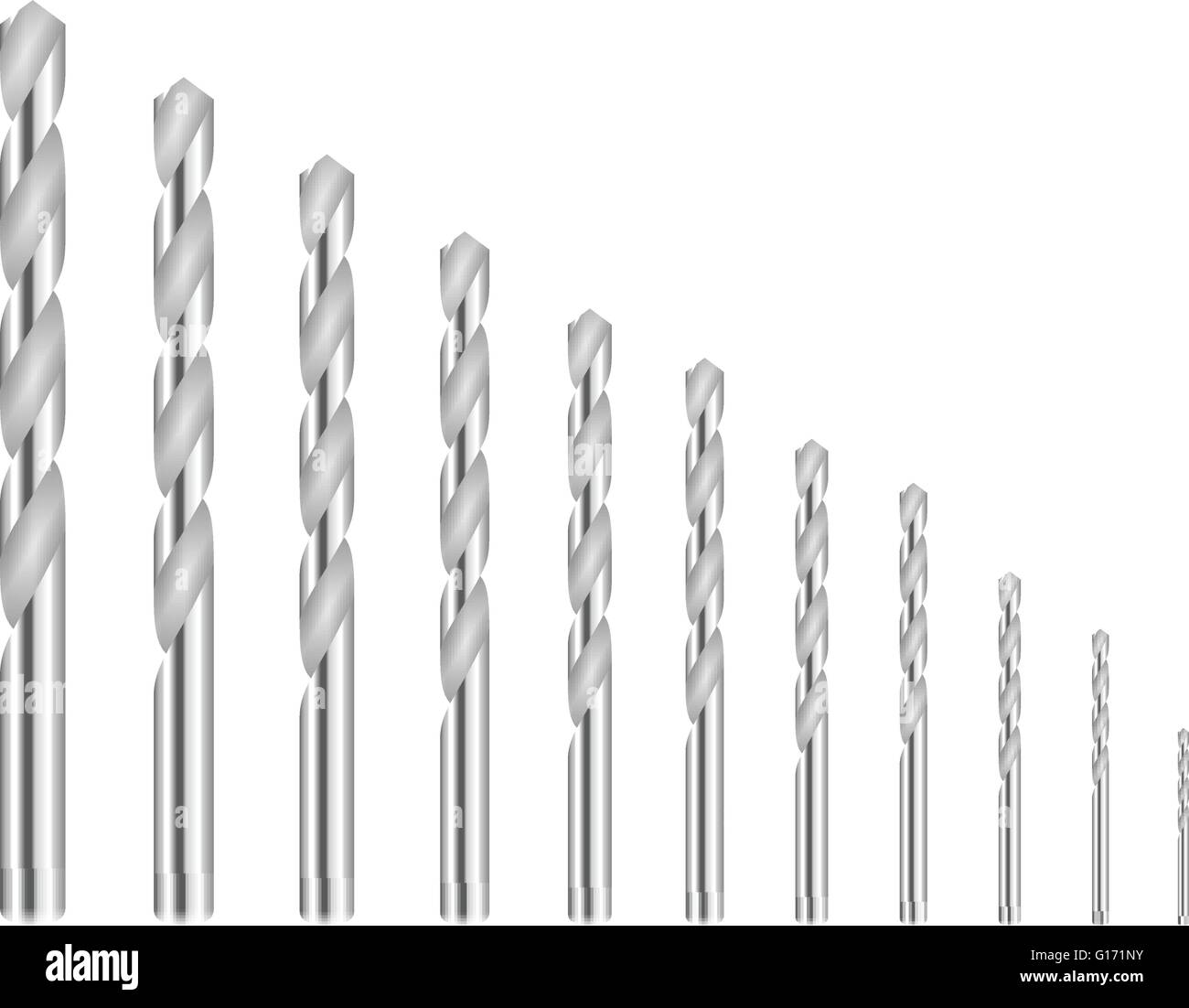 Metal drill bits Stock Vector Images - Alamy