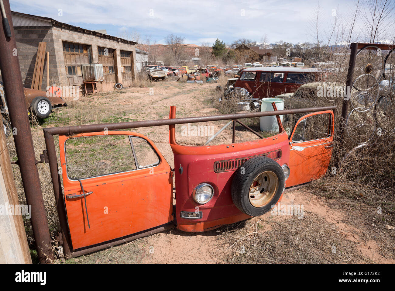 VW gate at Tom Tom's Volkswagen Museum in Moab, Utah Stock Photo - Alamy