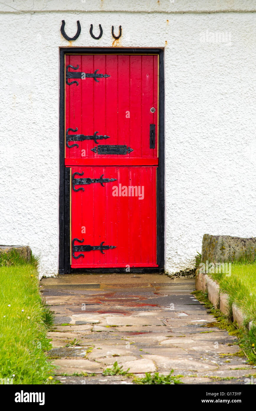 Red Stable Door Stock Photo - Alamy