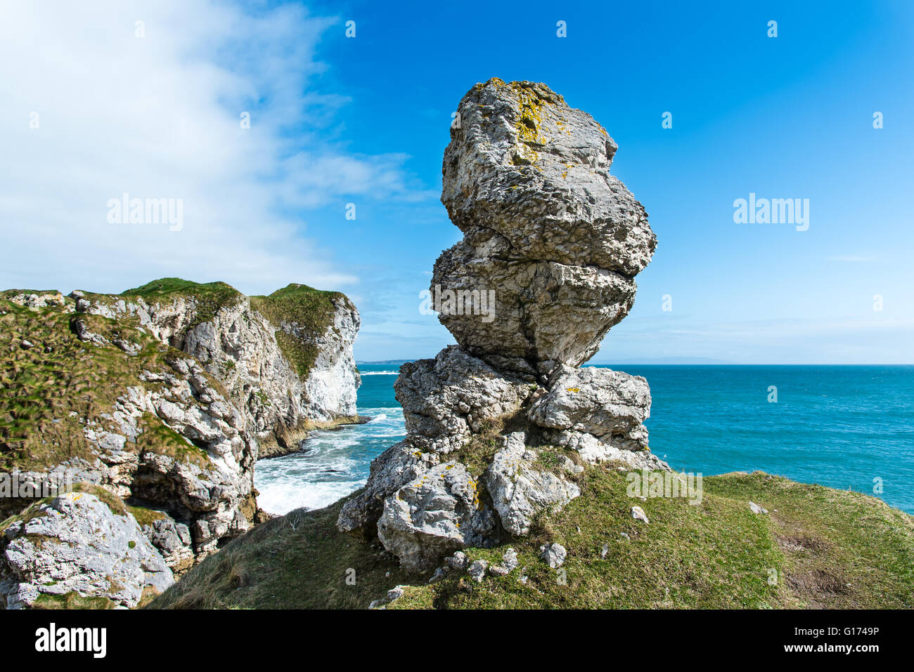 Rock at Kinbane Head, County Antrim, Northern Ireland Stock Photo - Alamy