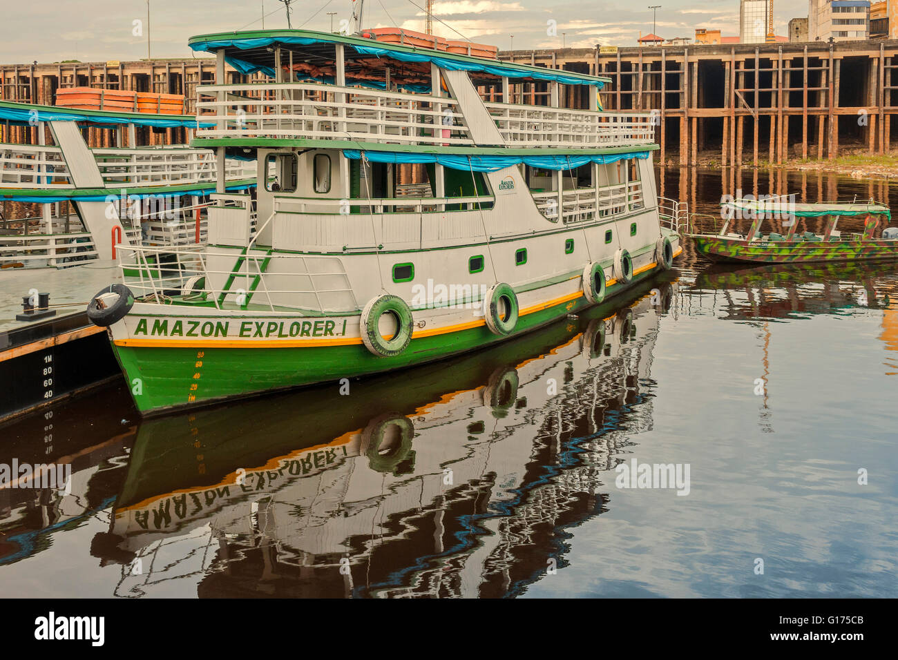 Amazon River Boats Docked At Manaus Brazil Stock Photo - Alamy