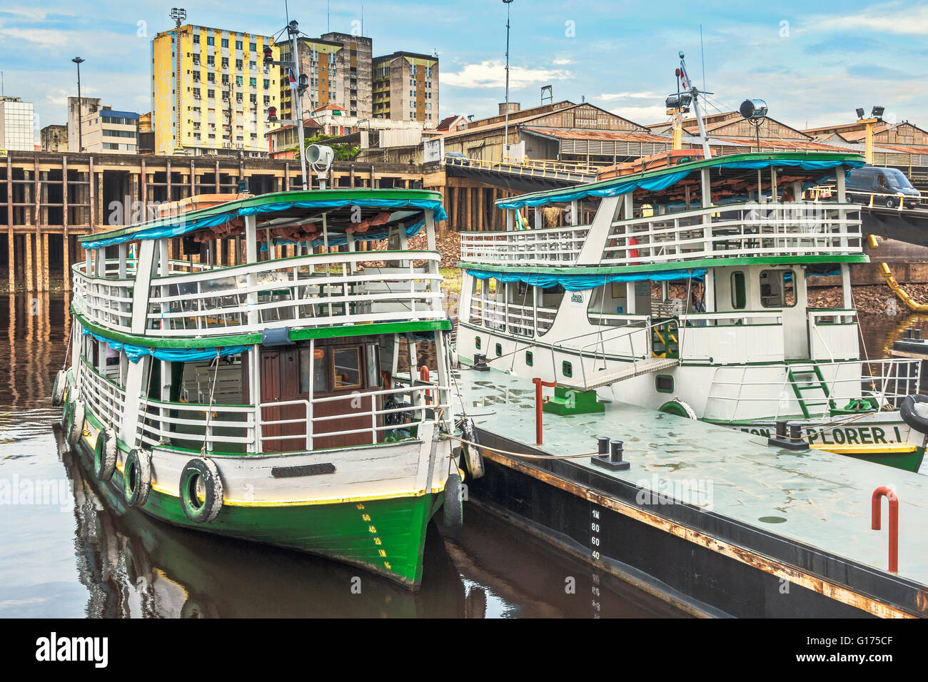 Amazon River Boats Docked At Manaus Brazil Stock Photo - Alamy