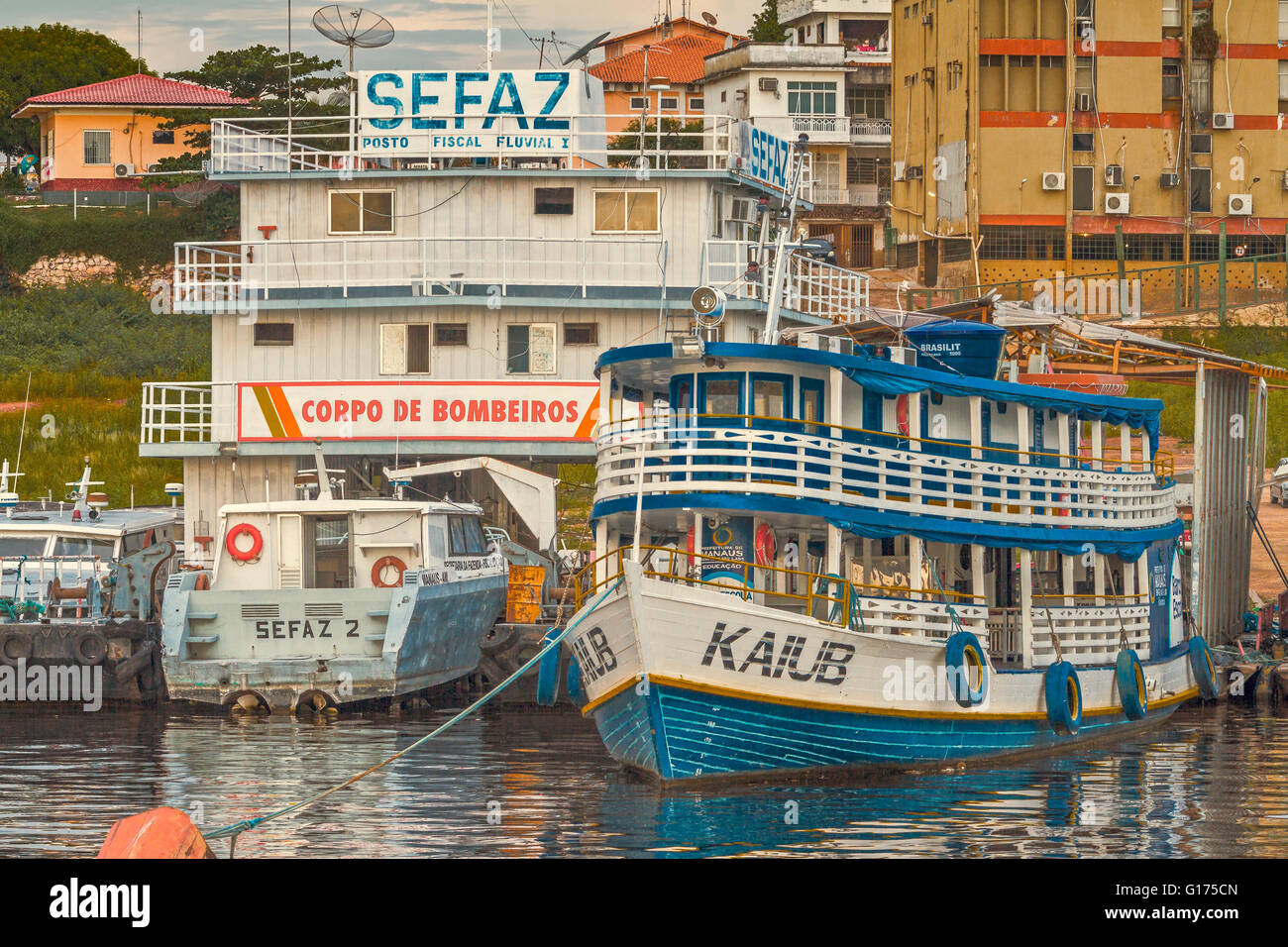 Amazon River Boats Docked At Manaus Brazil Stock Photo - Alamy