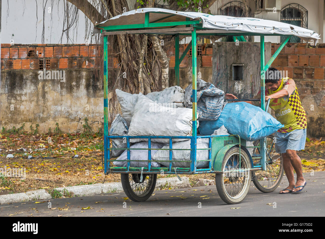 A Heavily Loaded Rickshaw Parintins Brazil Stock Photo - Alamy