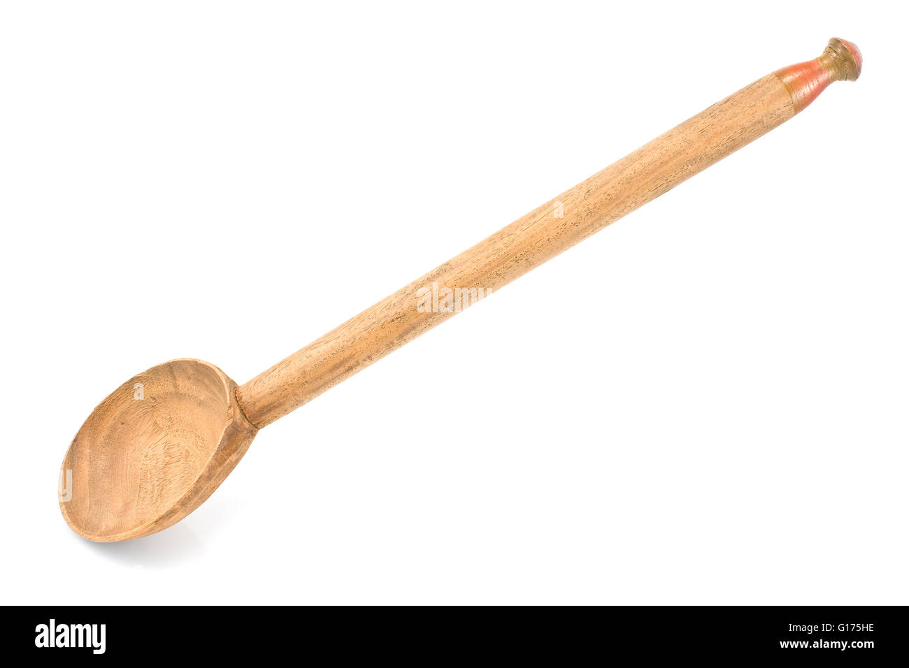 Large wooden spoon isolated on white Stock Photo - Alamy