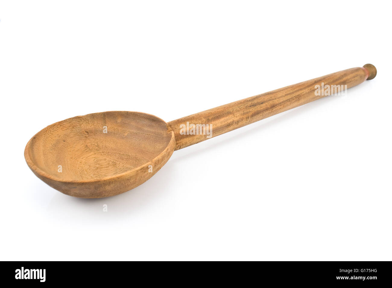 Large wooden spoon isolated on white Stock Photo - Alamy
