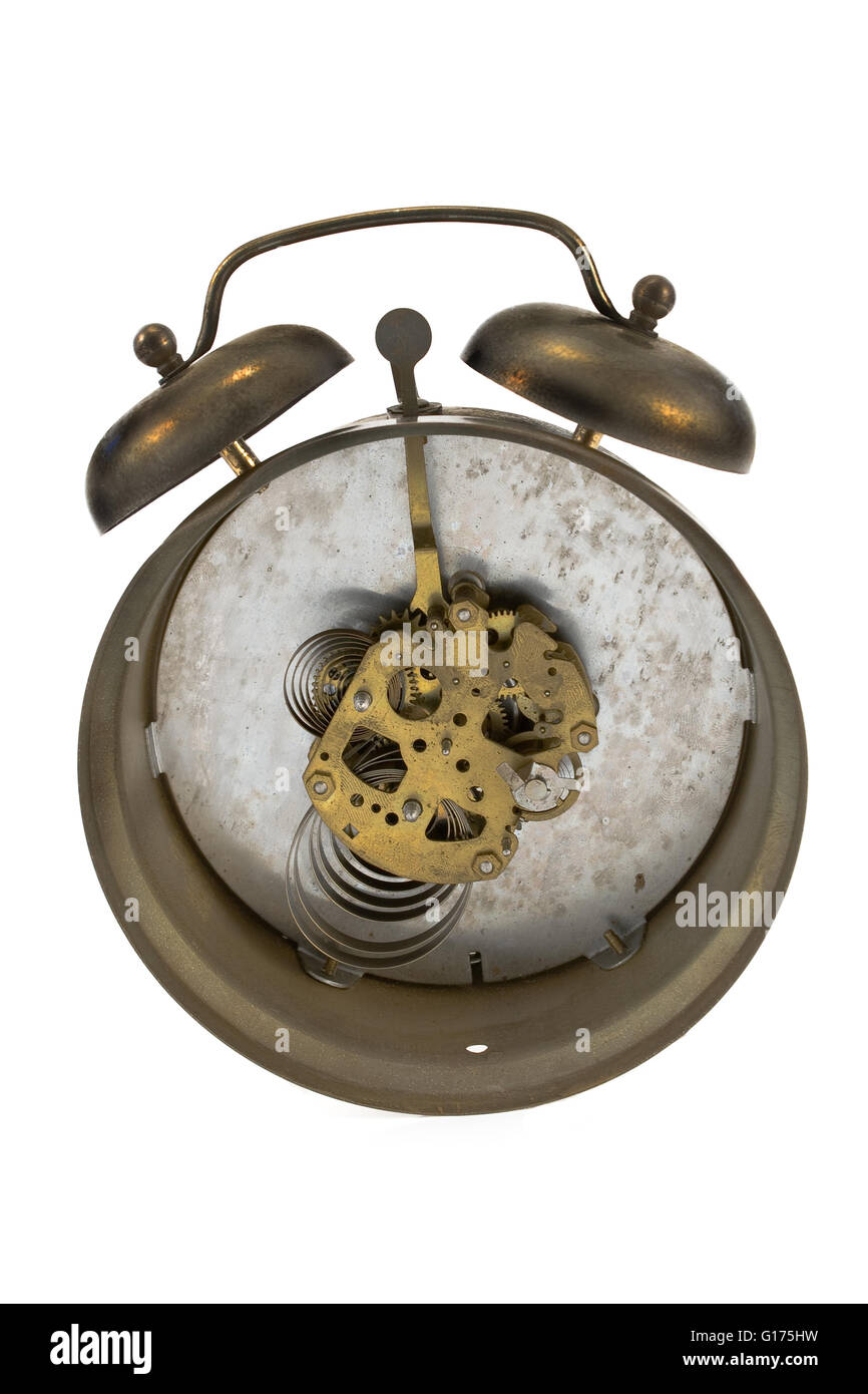 Clock inside gear Cut Out Stock Images & Pictures - Alamy