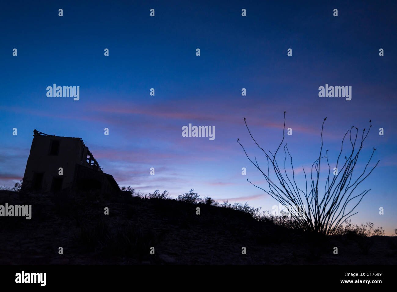 The Perry Mansion in the ghost town of Terlingua, Texas Stock Photo - Alamy