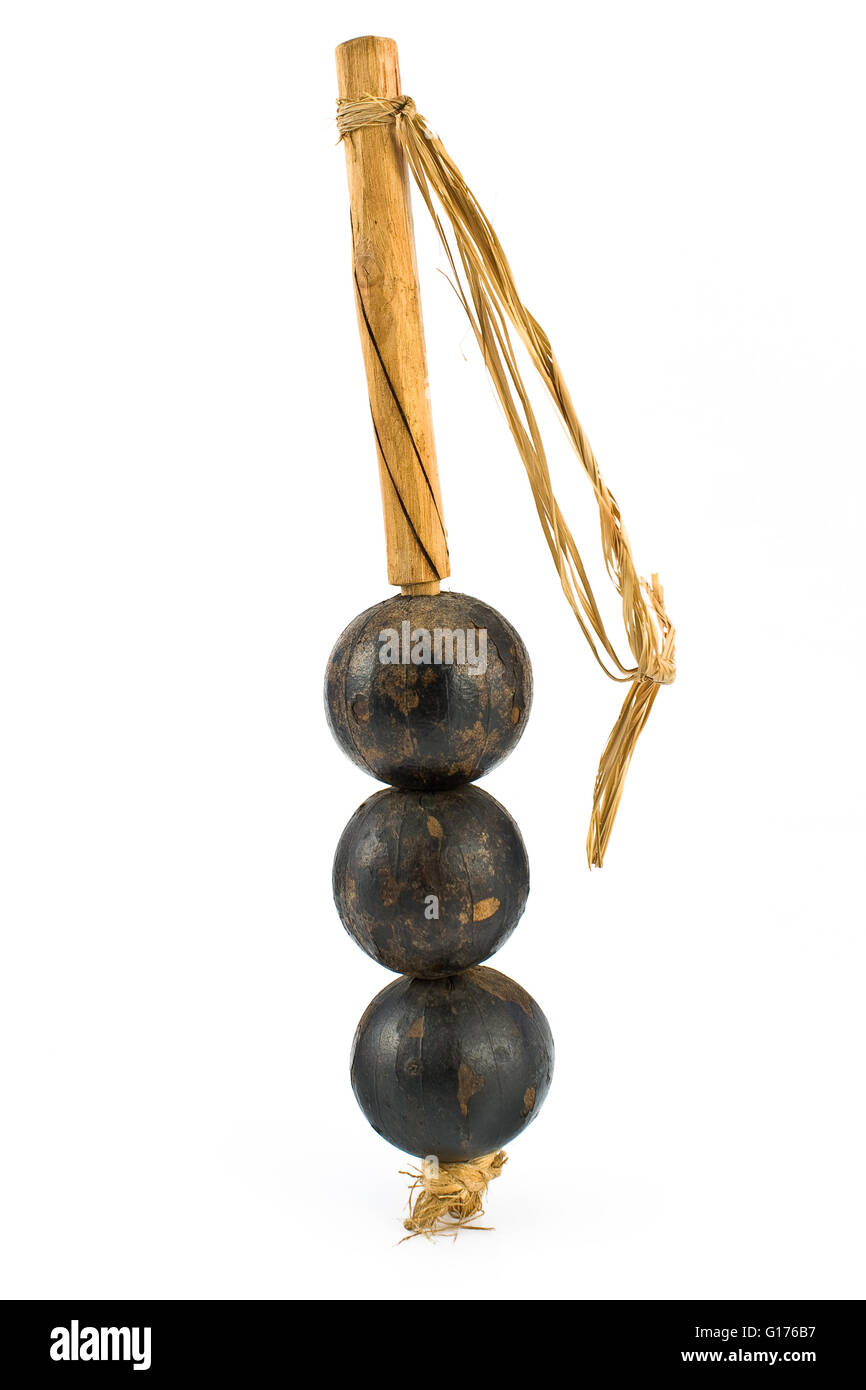 African Rattle from Zimbabwe isolated on white Stock Photo - Alamy