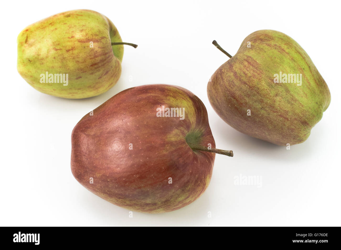 Three apples isolated on white Stock Photo - Alamy