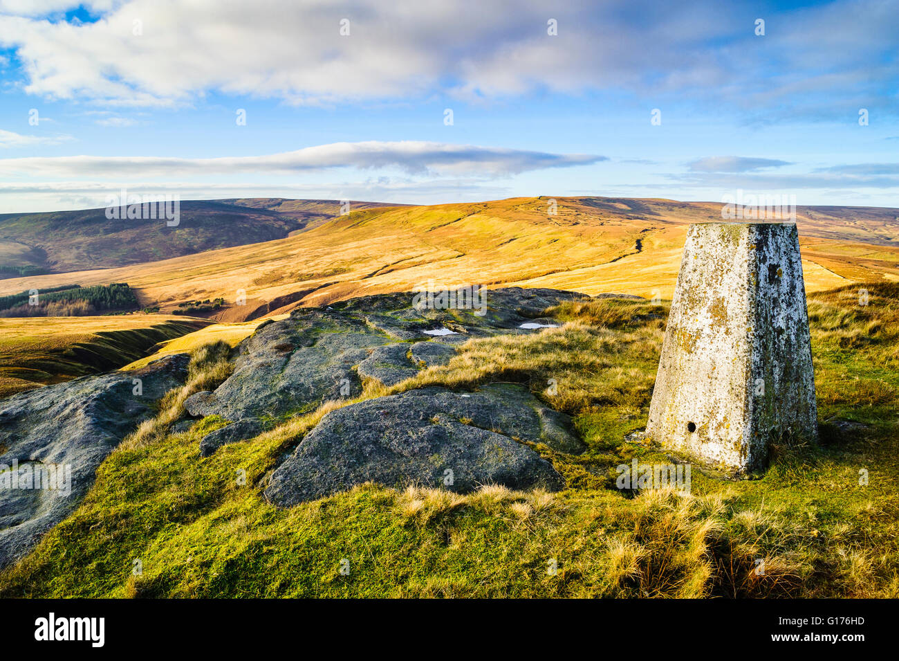 Summit of Bowland Knotts in the Bowland Fells Lancashire England ...