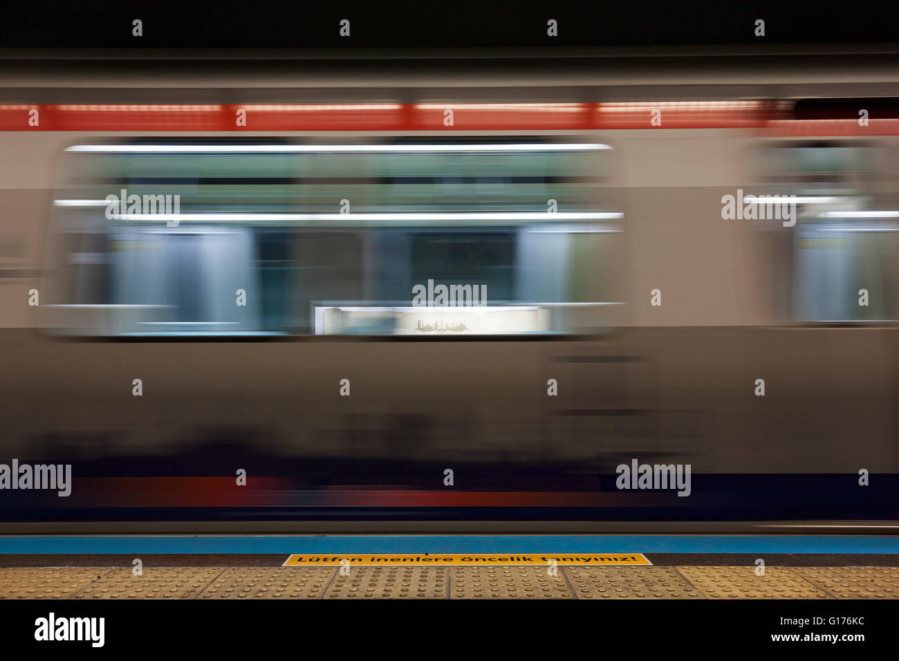 Istanbul metro in motion Stock Photo - Alamy