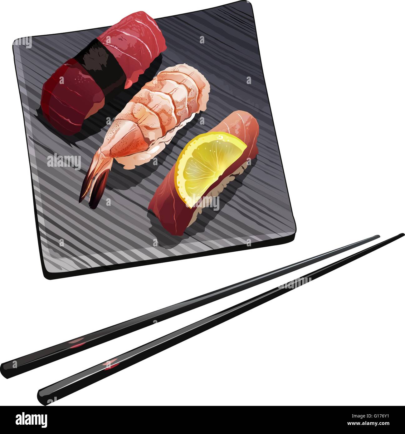 Sushi Vector Illustration Stock Vector Image & Art - Alamy