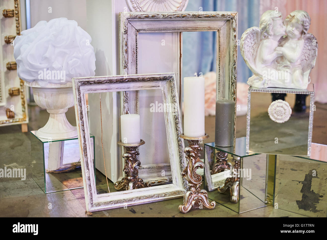 Candles photo frame hi-res stock photography and images - Alamy