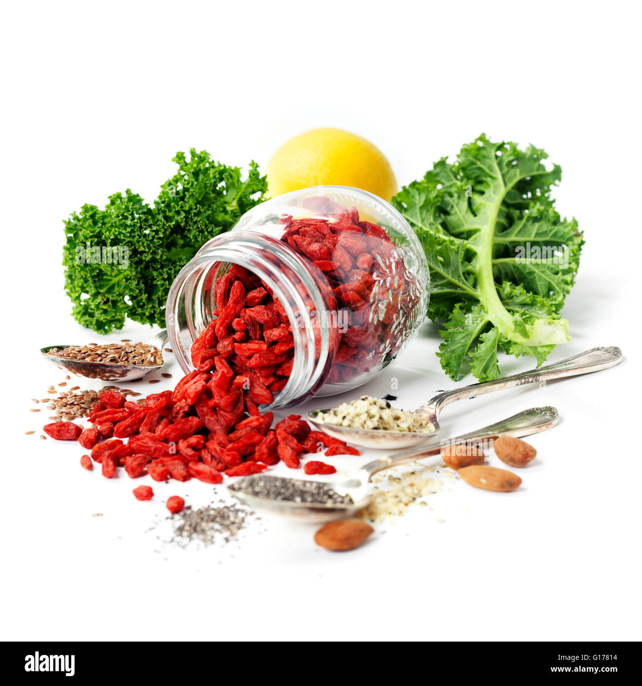 Healthy food selection clean Cut Out Stock Images & Pictures - Alamy