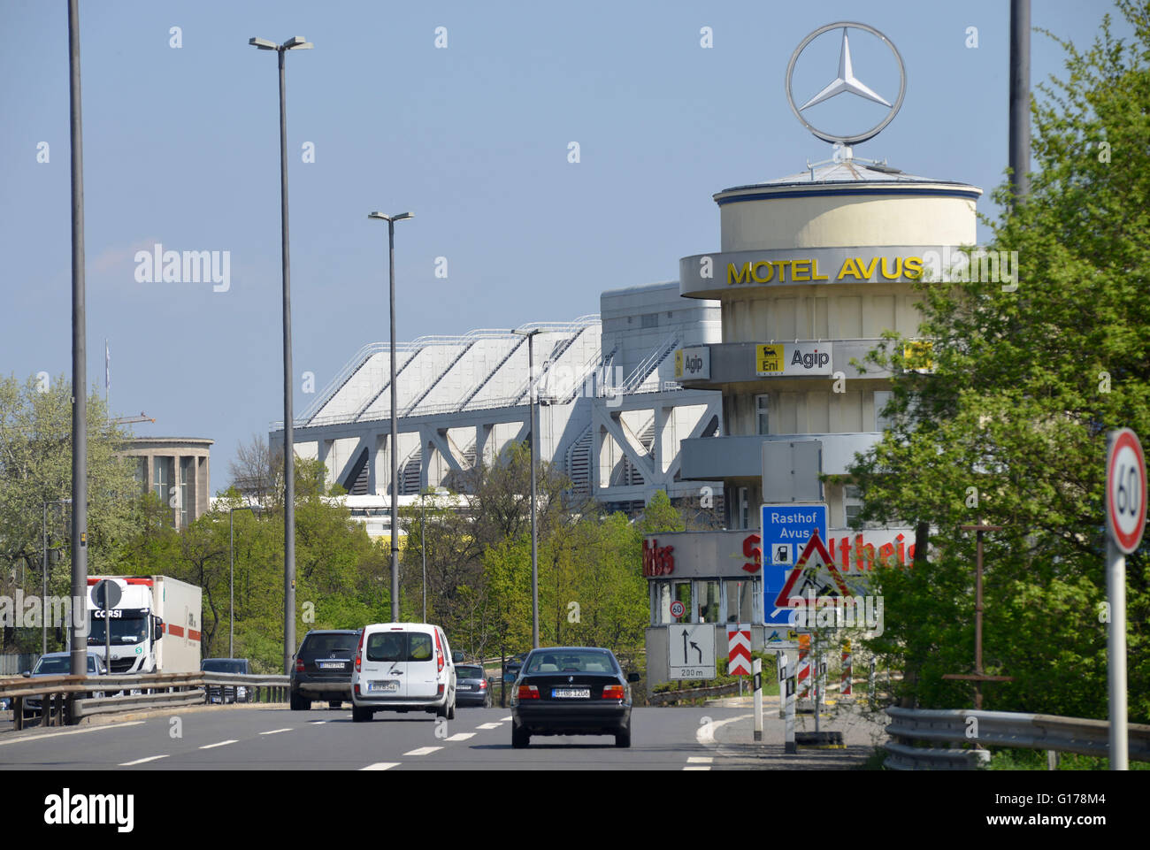 Stadtautobahn AVUS A 115, AVUS-Motel, ICC, Charlottenburg, Berlin ...