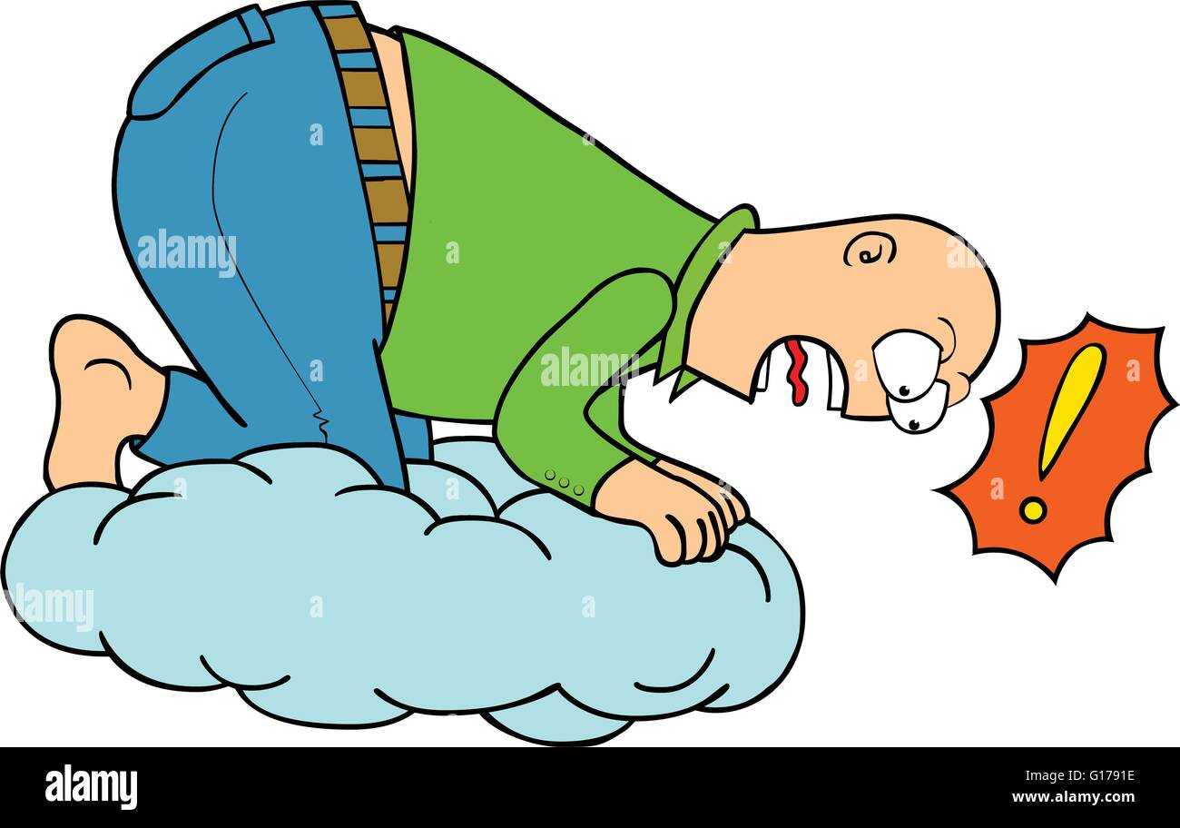 Floating on Cloud Stock Vector Image & Art - Alamy