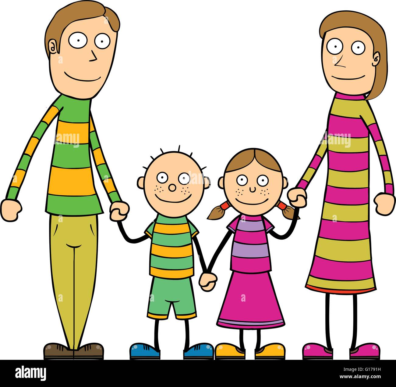 Happy smiling mother daughter Stock Vector Images - Alamy