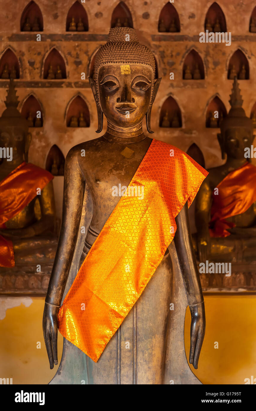 ancient standing buddha statue Stock Photo - Alamy