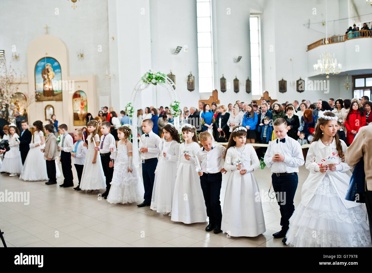 Communion in ukrainian catholic church hi-res stock photography and ...