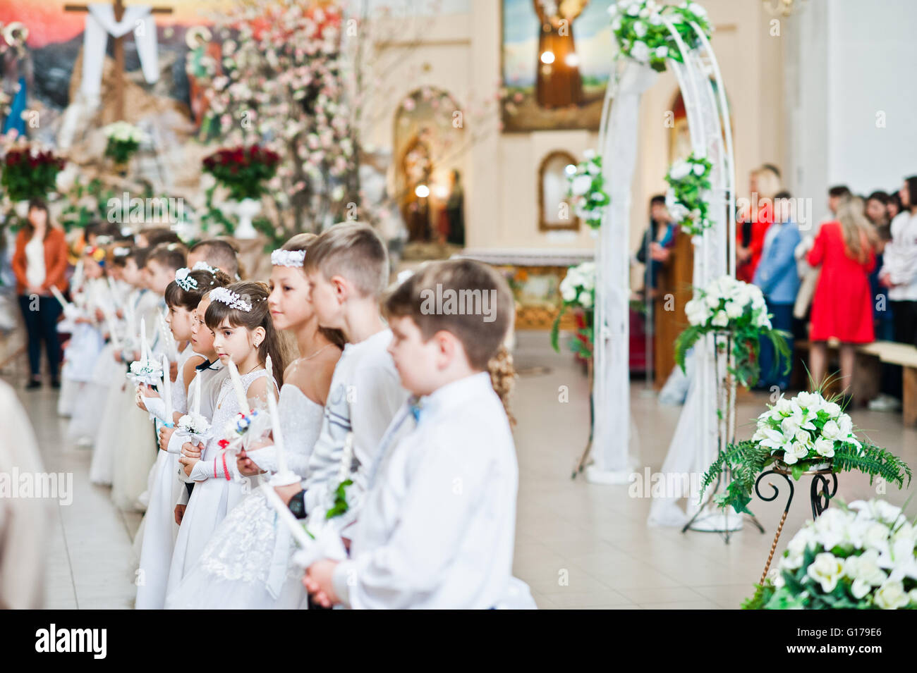Communion in ukrainian catholic church hi-res stock photography and ...