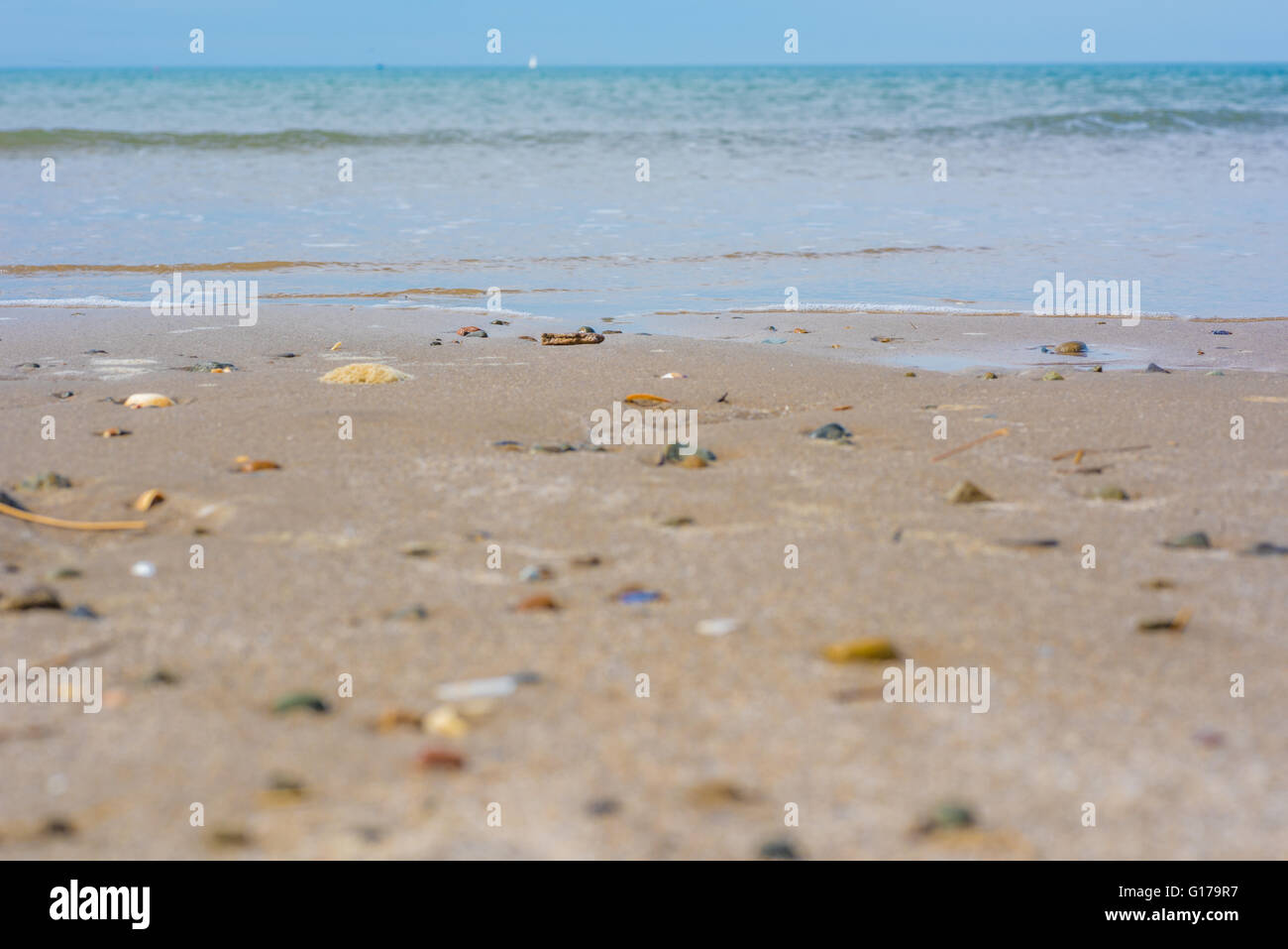 Low angle view waves beach hi-res stock photography and images - Alamy