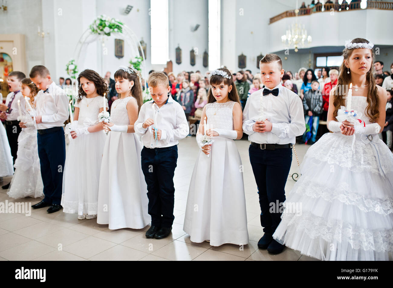 Communion in ukrainian catholic church hi-res stock photography and ...