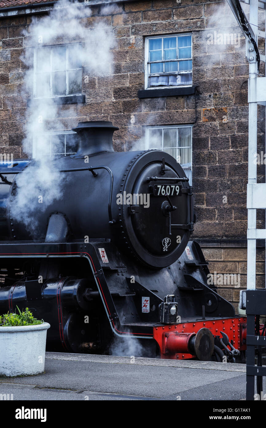 BR Standard Class 4 2-6-0 76079 at Grosmont Station Stock Photo - Alamy
