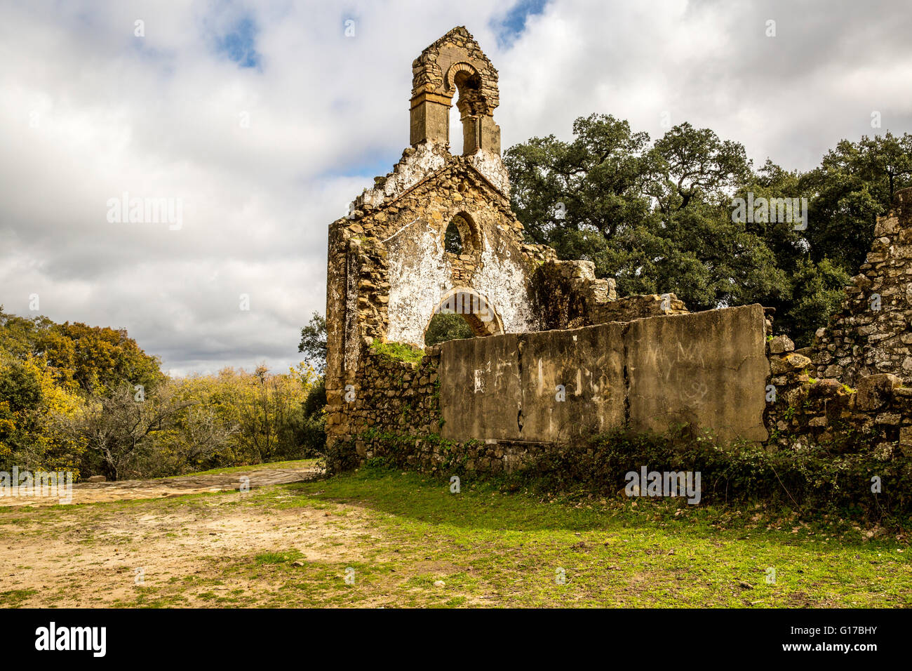 Chapel ruins, Spain Stock Photo - Alamy