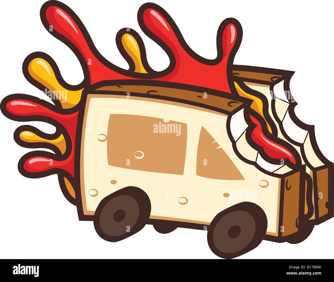 Happy street food vendor Cut Out Stock Images & Pictures - Alamy