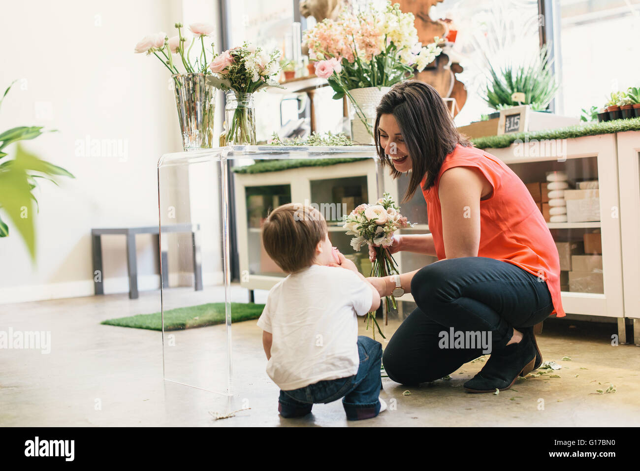 Crouching Boy High Resolution Stock Photography and Images - Alamy