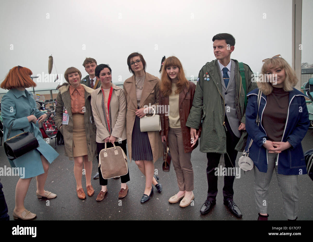A group of young smartly dressed teenage mods in Brighton Stock Photo ...