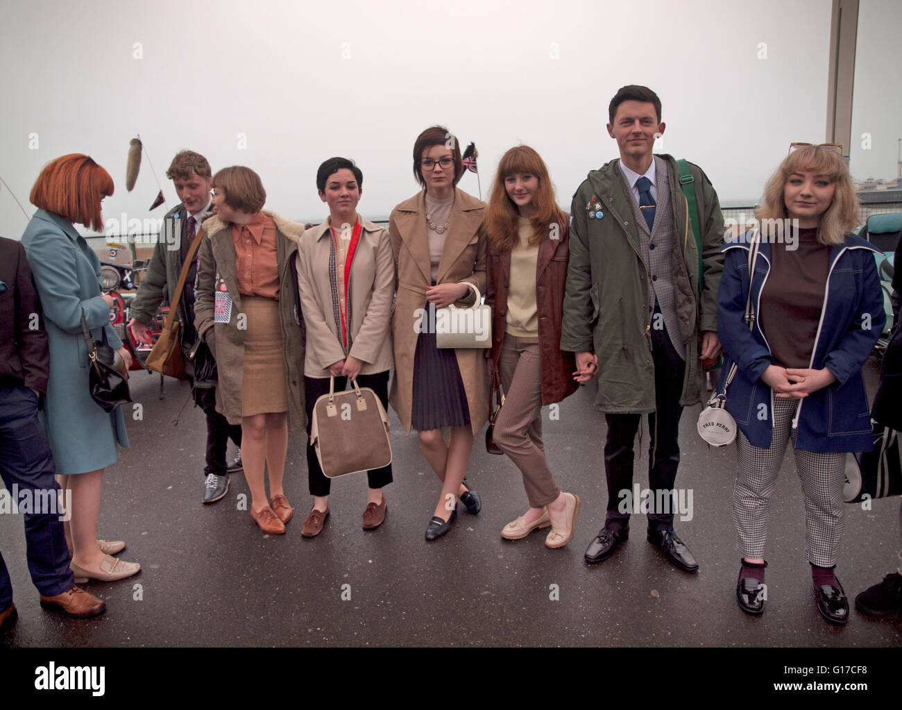 A group of young smartly dressed teenage mods in Brighton Stock Photo ...